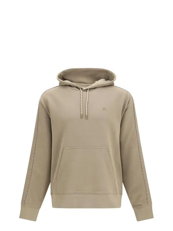 Burberry Check Hoodie With Drawstring - Green