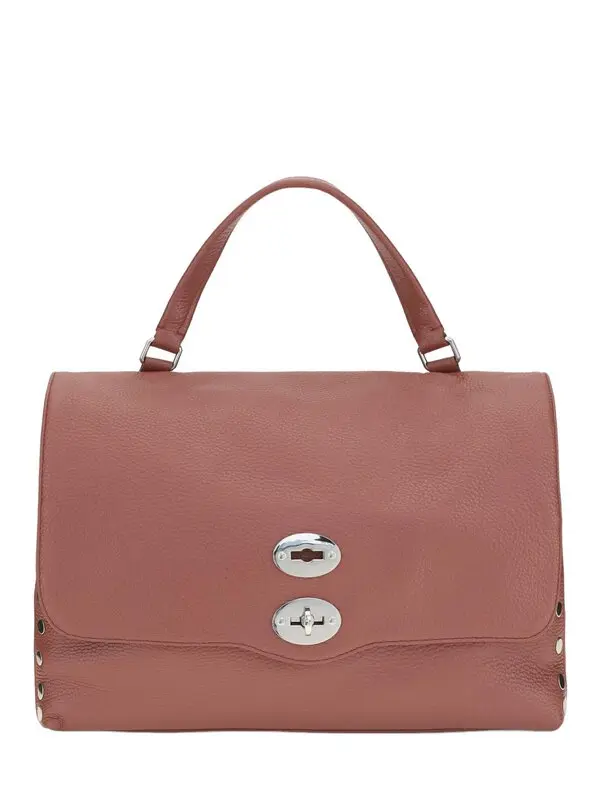 ZANELLATO Medium Postina Daily Handbag In Hammered Leather Effect - Red