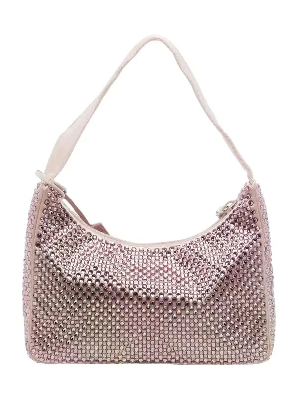 Prada Re-edition 2000 Crystal-embellished Shoulder Bag - Pink