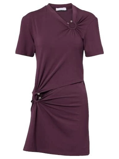 Rabanne Cutout Cotton-blend Jersey Mini Dress - Red