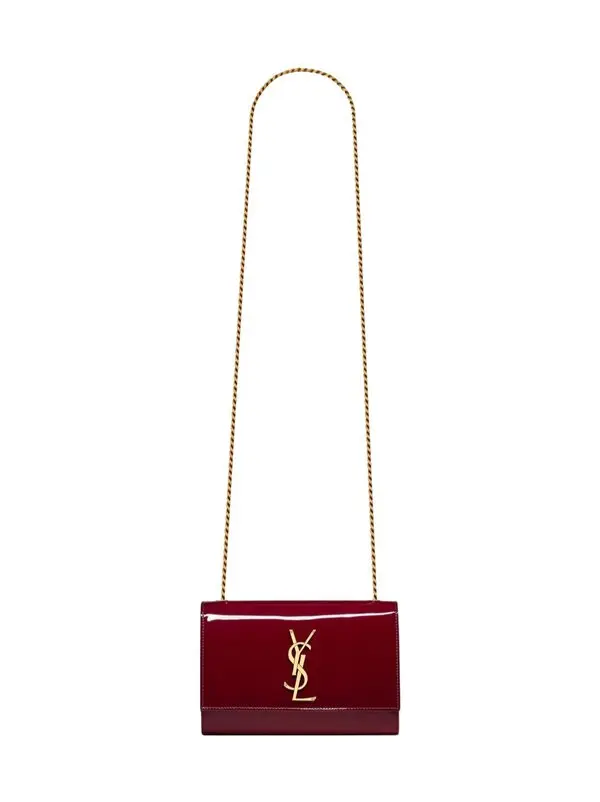 Saint Laurent Kate Logo Plaque Small Shoulder Bag - Grenade
