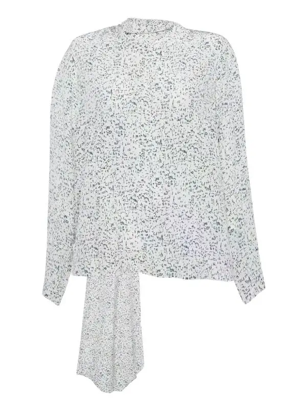 JOSEPH Cannon Mineral-print Silk Top - Neutrals