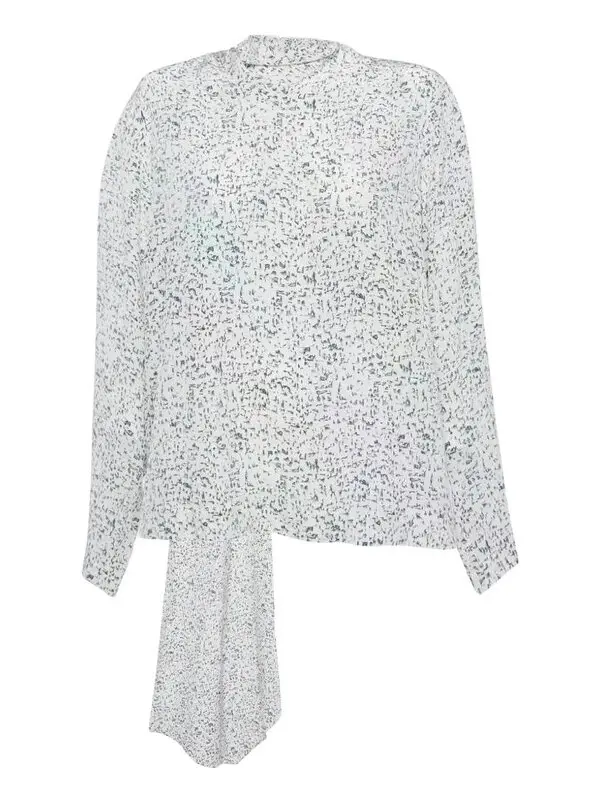 JOSEPH Cannon Mineral-print Silk Top - Neutrals