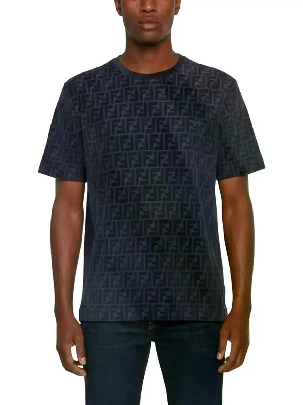 Fendi Zucca Patterned T-shirt - Blue