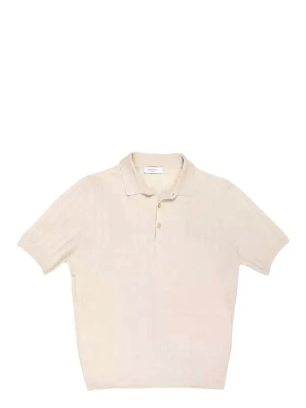 Boglioli Ribbed-knit Polo Shirt - Neutrals