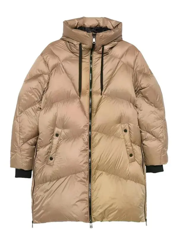 SERGIO MORETTI FIRENZE Padded Hooded Coat - Neutrals