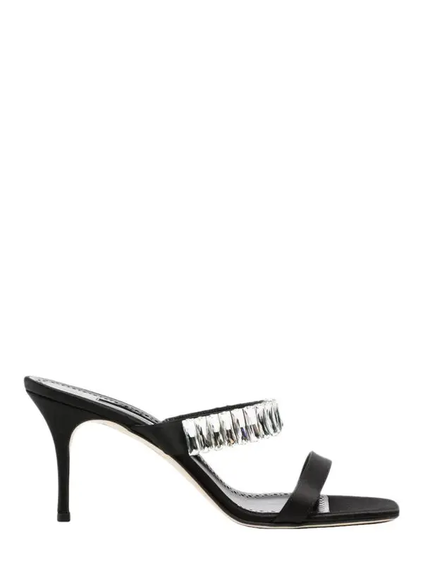 Manolo Blahnik Sakobay Crystal-embellished Sandals - Black