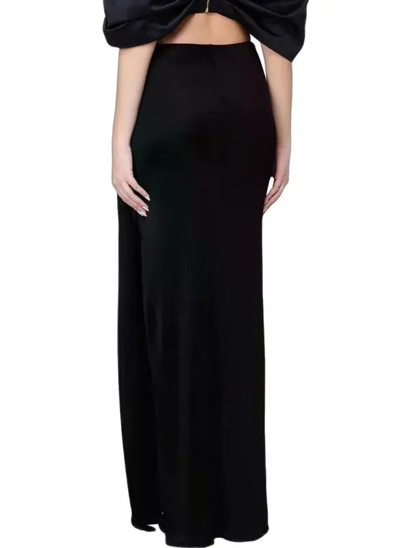 Elisabetta Franchi Draped Floor-length Skirt - Black