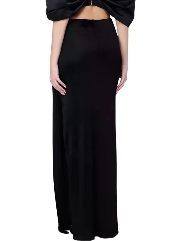 Elisabetta Franchi Draped Floor-length Skirt - Black