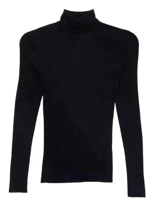 Majestic Filatures Long-sleeve Turtleneck Top - Black