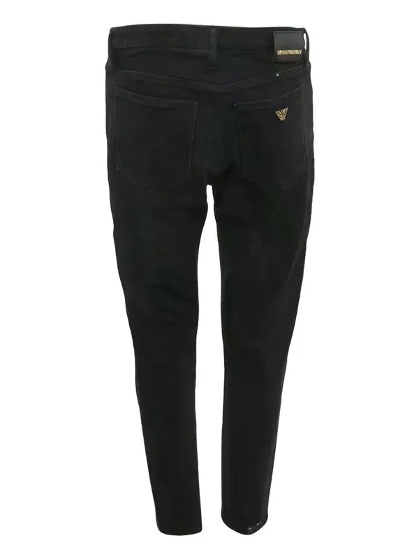 Emporio Armani Distressed Belt Loop Jeans - Black