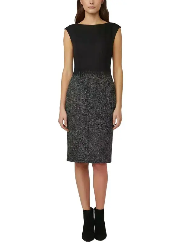 Escada Sleeveless Bouclé Midi Dress - Grey