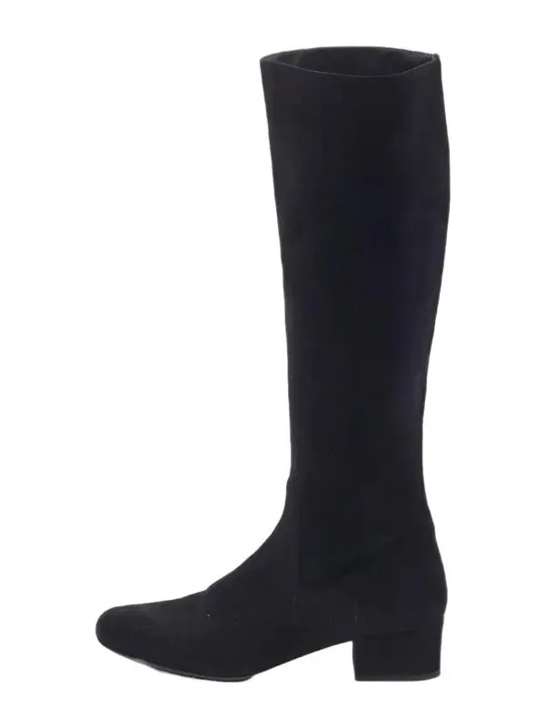 Saint Laurent Suede Knee-high Boots - Black