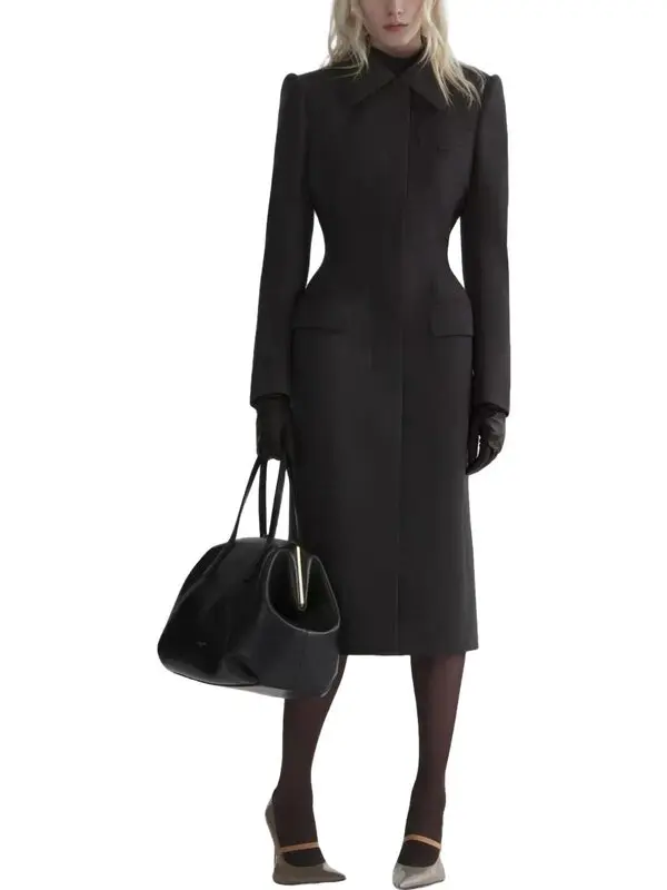 MUGLER Hourglass Coat - Grey