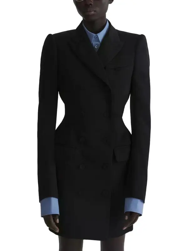 MUGLER Mini Hourglass Dress Jacket - Black