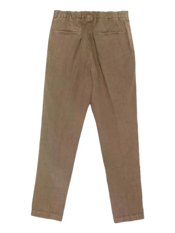Alpha Industries Linen Elasticated Waistband Trousers - Brown