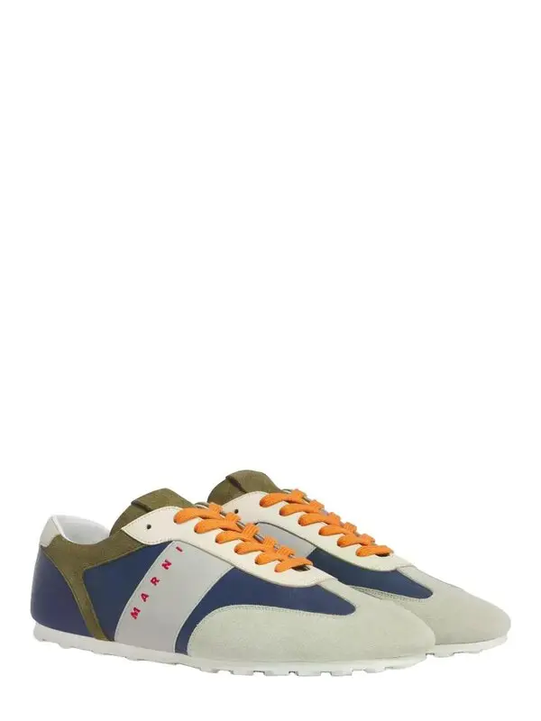 Marni Panelled Suede Sneakers - Neutrals
