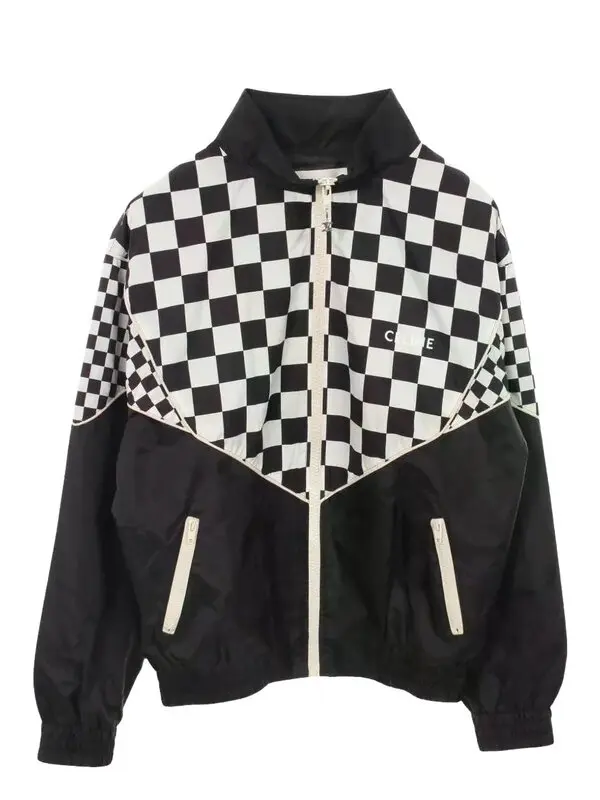Celine Checkered Blouson Jacket - Black
