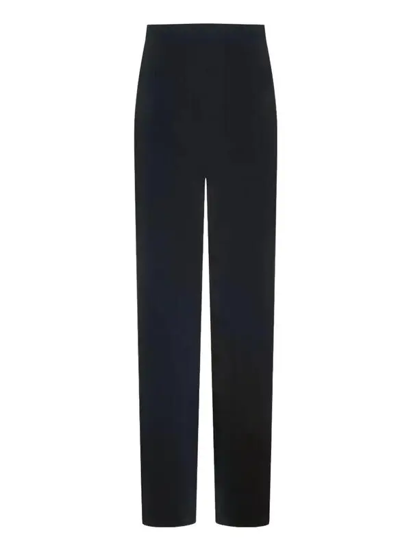 Max Mara Navy Straight-leg Trousers - Blue