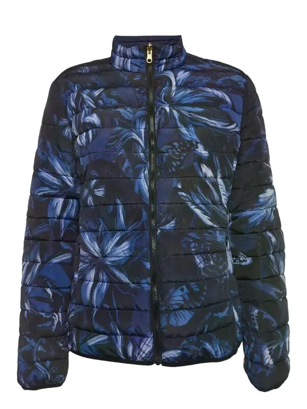 Just Cavalli Reversible Quilted Puffer Jacket - Blue
