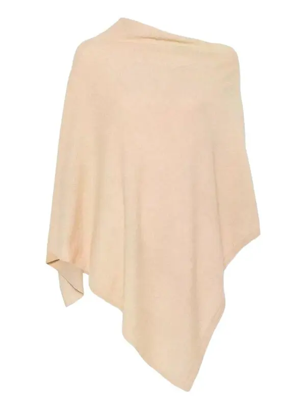 SERGIO MORETTI FIRENZE Asymmetric Neck Poncho - Neutrals