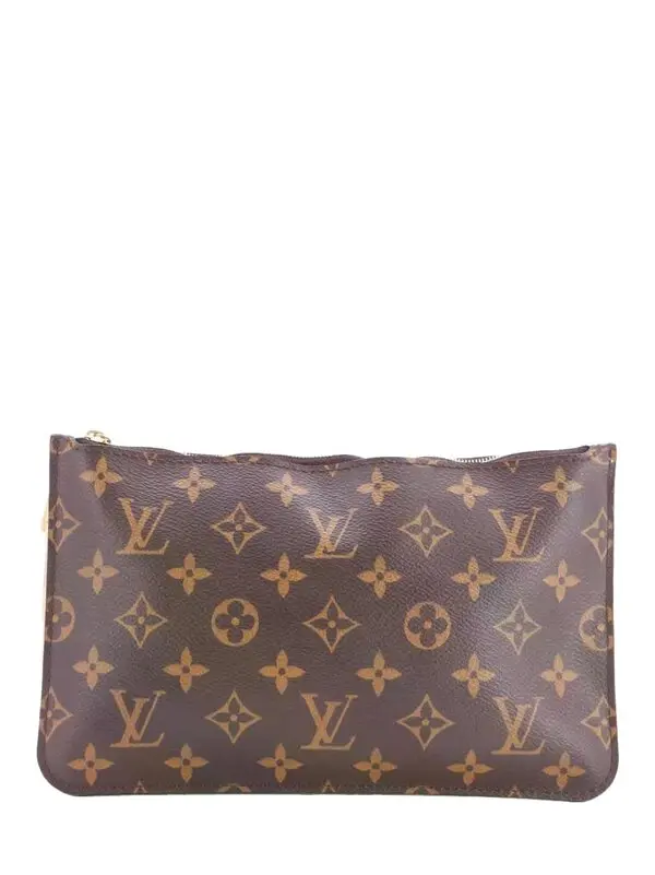 LOUIS VUITTON Monogram Canvas Neverfull Pochette - Brown