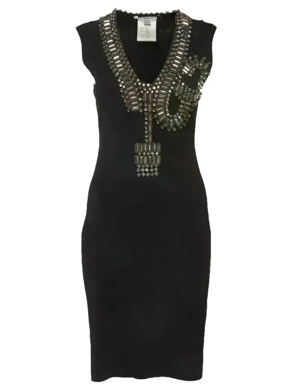 Givenchy Embellished Stretch-knit Mini Dress - Black