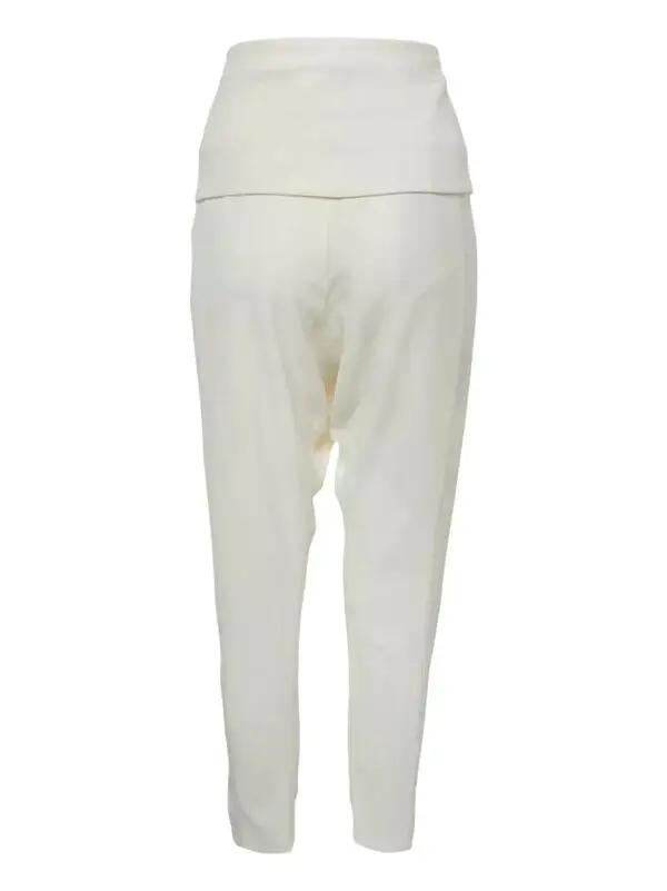 Alexander McQueen Foldover-waistband Tapered Trousers - Neutrals