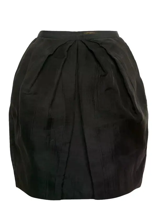LOUIS VUITTON Pleated Zip-up Skirt - Black
