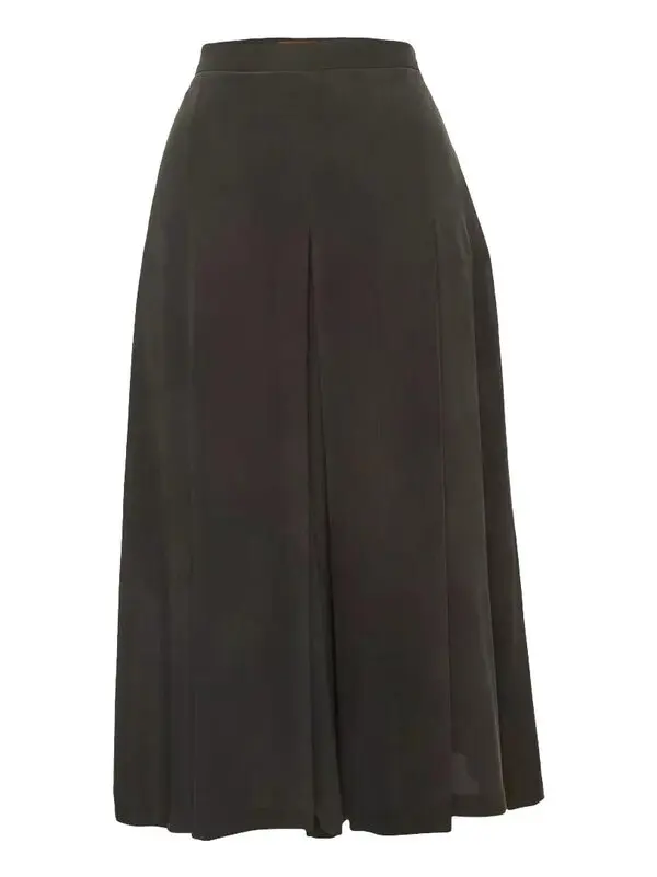 Max Mara Box Pleat Midi Skirt - Grey