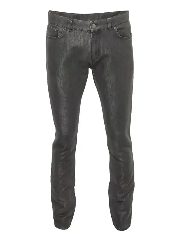 LOUIS VUITTON Slim-fit Waxed Effect Jeans - Grey