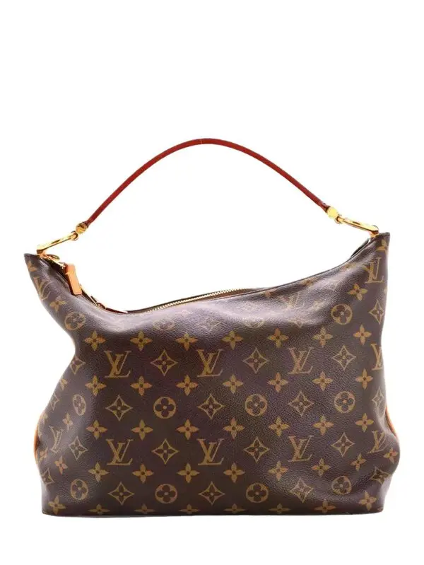 LOUIS VUITTON Monogram Canvas Sully Pm Hobo Bag - Brown
