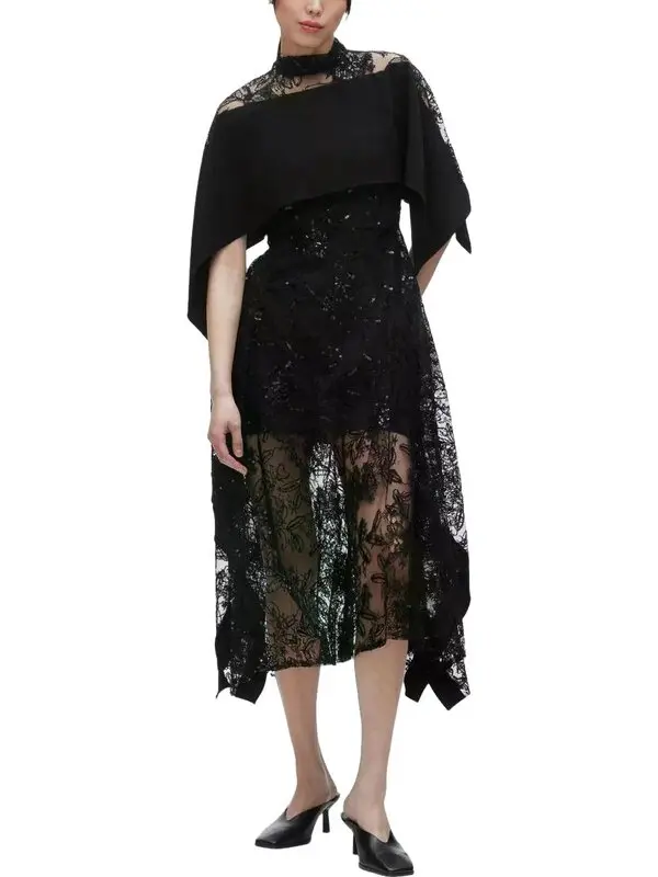 3.1 Phillip Lim Lace Sequin Embellished Midi Dress - Black