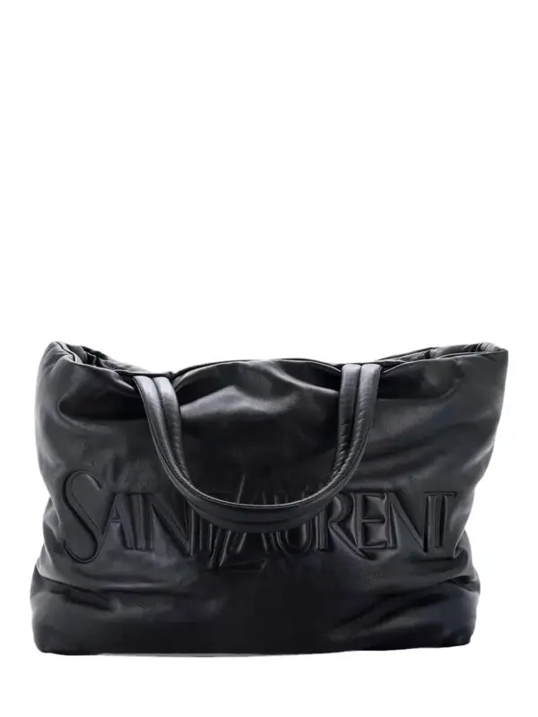 Saint Laurent Padded Leather Tote Bag - Black