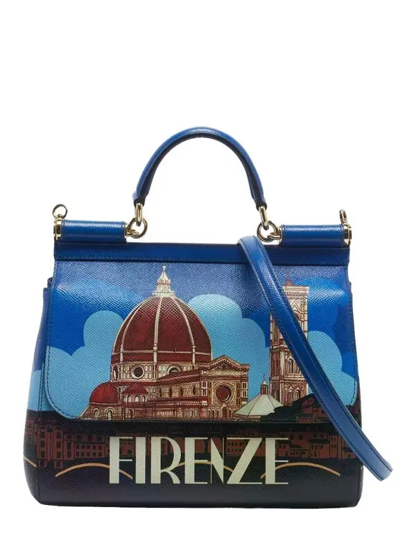 Dolce & Gabbana Medium Miss Sicily Leather Tote Bag - Blue
