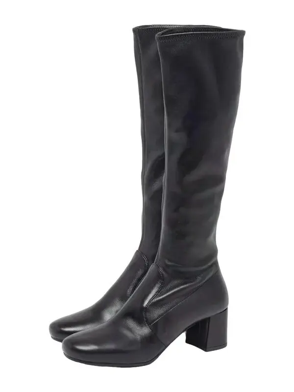 Prada Round-toe Knee-high Boots - Black