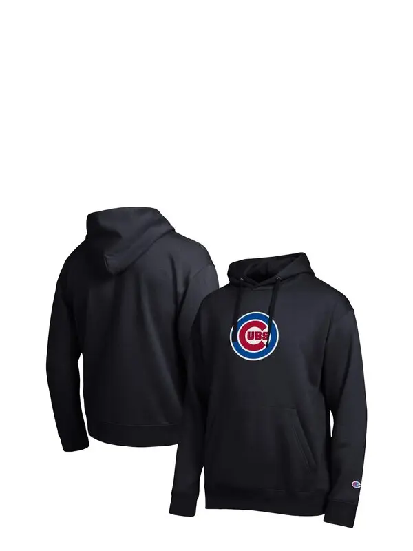 Champion Chicago Cubs Embroidered Logo Hoodie - Black