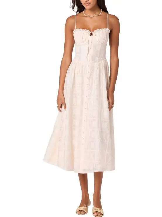 Astr The Label Aubrey Embroidered Sleeveless Maxi Dress - Blush