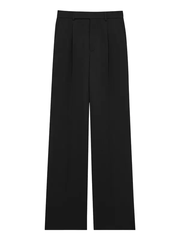 Saint Laurent Grain De Poudre Tailored Pants - Noir