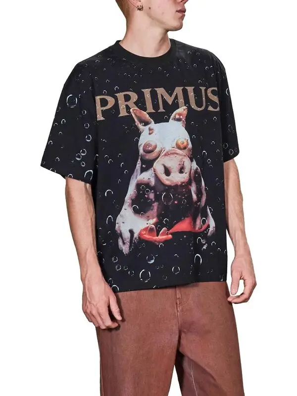PLEASURES Pork Soda Graphic T-shirt - Black
