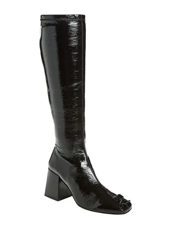 COURREGES Re-edition Vinyl Knee High Boots - Black
