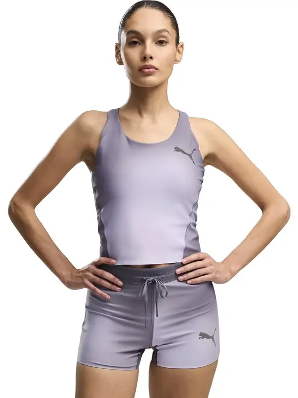 PUMA Lightspeed Running Crop Top - Gray