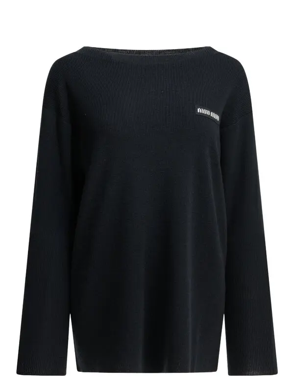 Miu Miu Wool Sweater - Navy Blue
