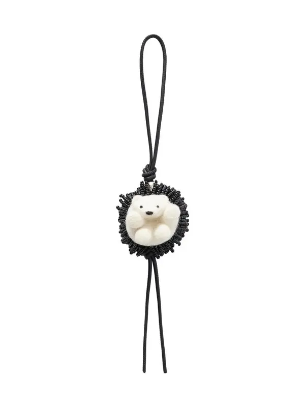 Loewe Hedgehog Bead-embellished Wool-felt And Leather Bag Charm - Multi