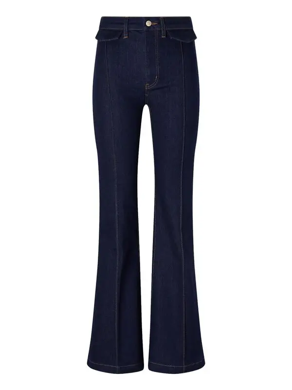 FRAME The Icon Mid-rise Flared Jeans - Blue