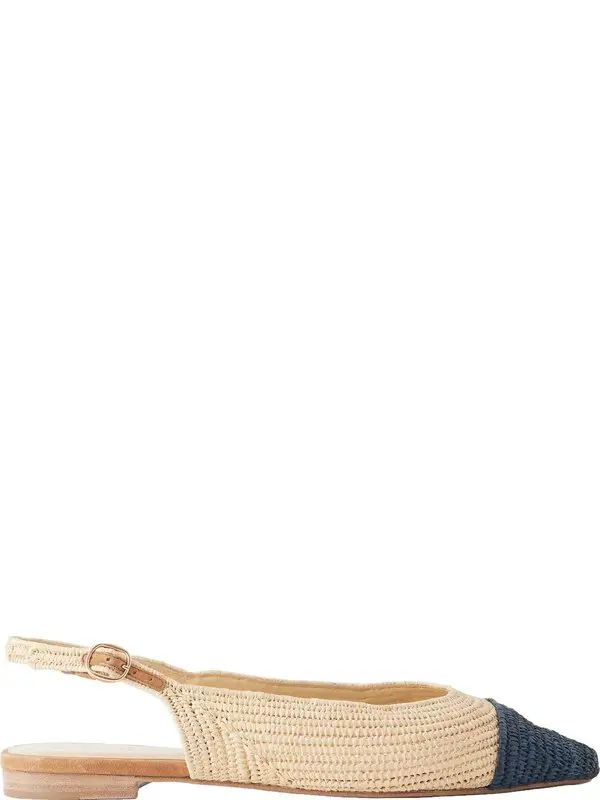 Gabriela Hearst Strength Crocheted-raffia Ballet Flats - Neutrals