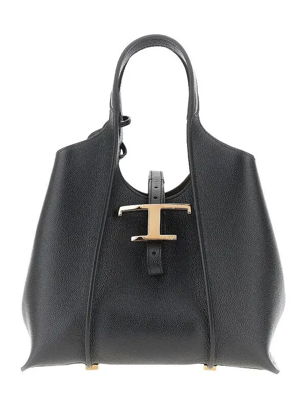 TOD'S Mini T Timeless Shopping Bag - Black