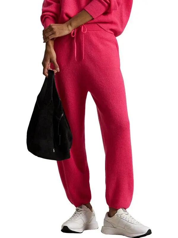 Ralph Lauren Pink Pony Washable Cashmere Pants - Wild Raspberry