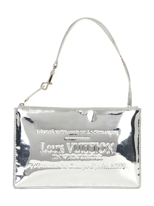LOUIS VUITTON Limited Edition Monogram Miroir Pochette Platt Shoulder Bag In Metallic - Silver