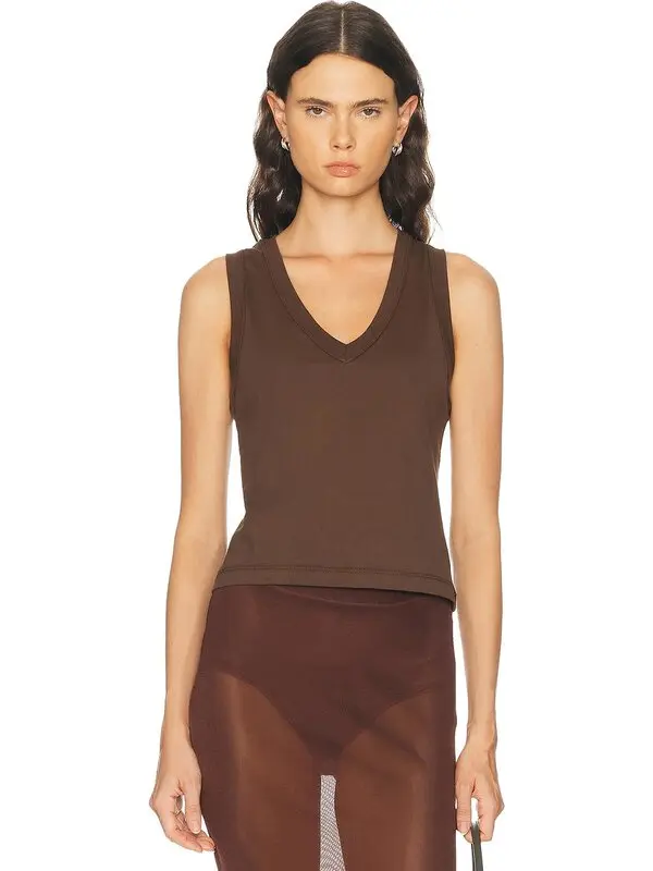 Renggli V-neck Tank Top - Truffle